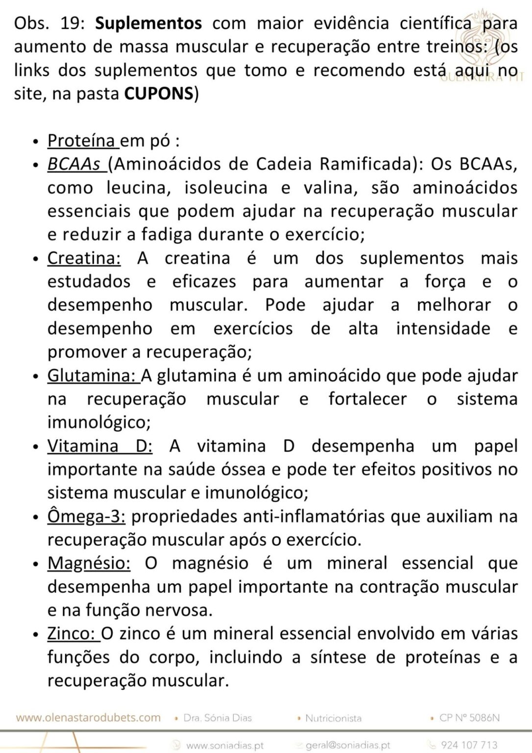 Hipertrofia Muscular - Plano Nutricional - Olena Starodubets