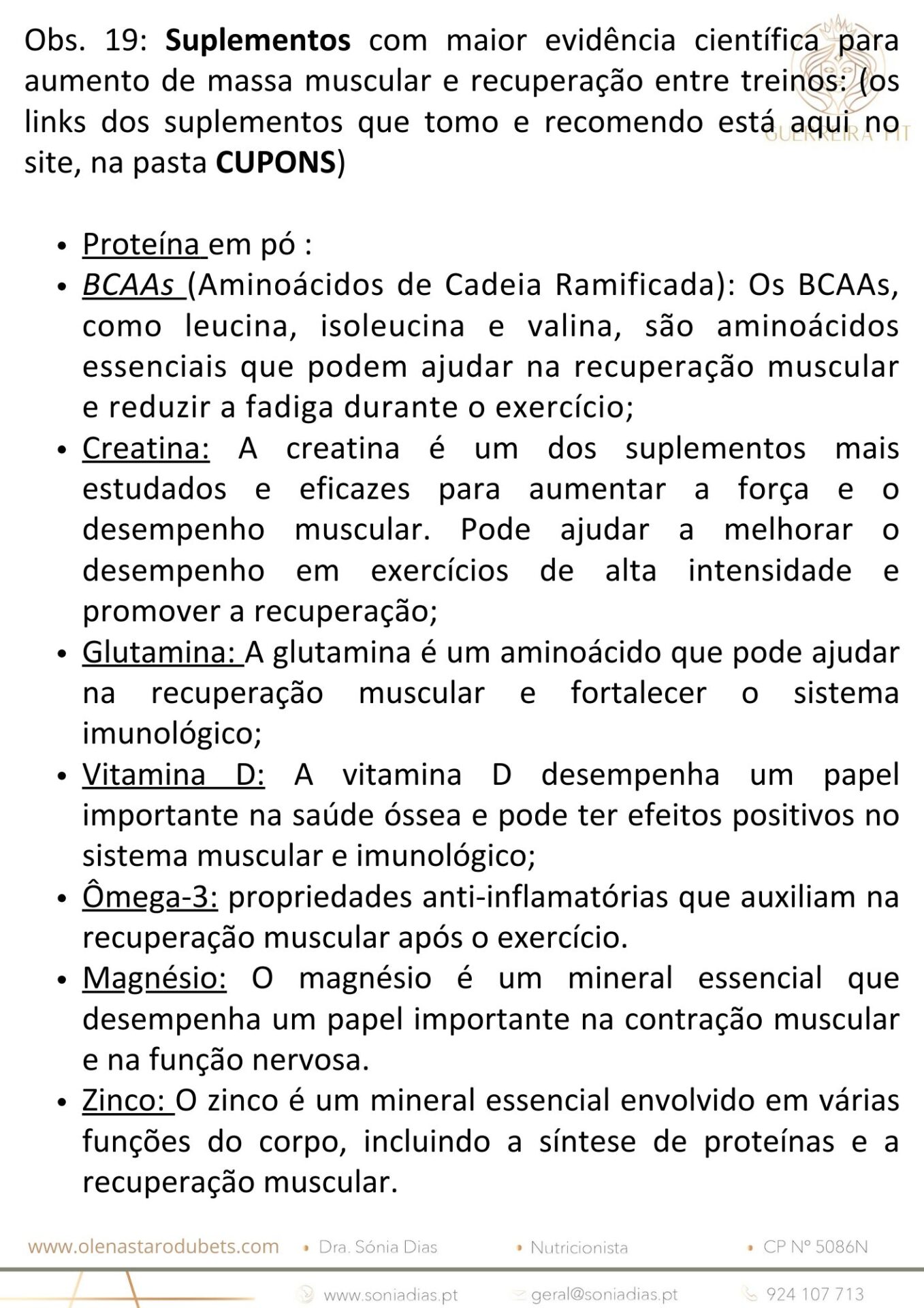 Hipertrofia Muscular - Plano Nutricional - Olena Starodubets