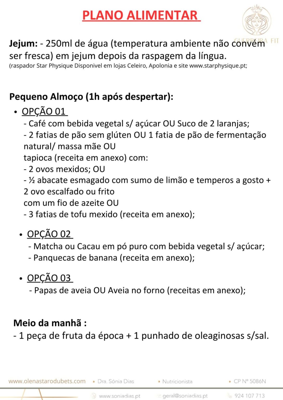 Hipertrofia Muscular - Plano Nutricional - Olena Starodubets